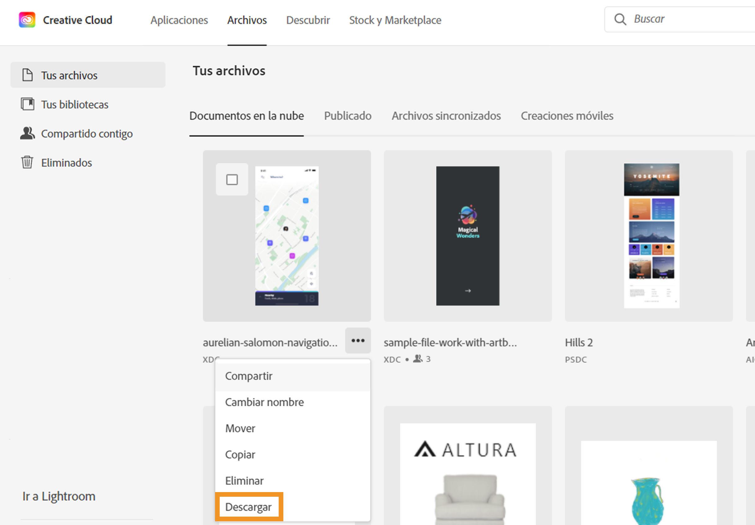 Solucionar problemas con documentos en la nube de Adobe XD